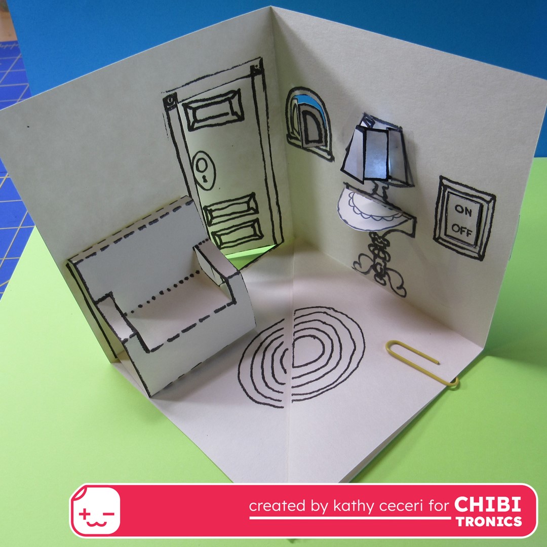 Light Up a Paper Corner Room with Chibitronics LED Stickers | Chibitronics