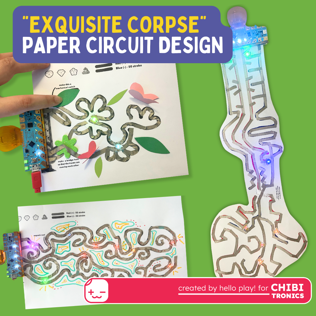 Creating Collaborative “Exquisite Corpse” Paper Circuit Art | Chibitronics