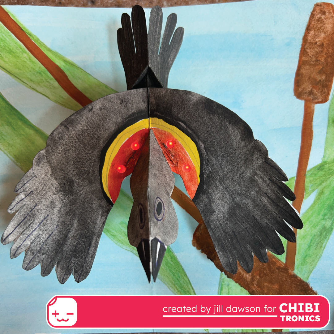 Light-up a Pop-Up Bird with Chibitronics Sticker LEDs | Chibitronics