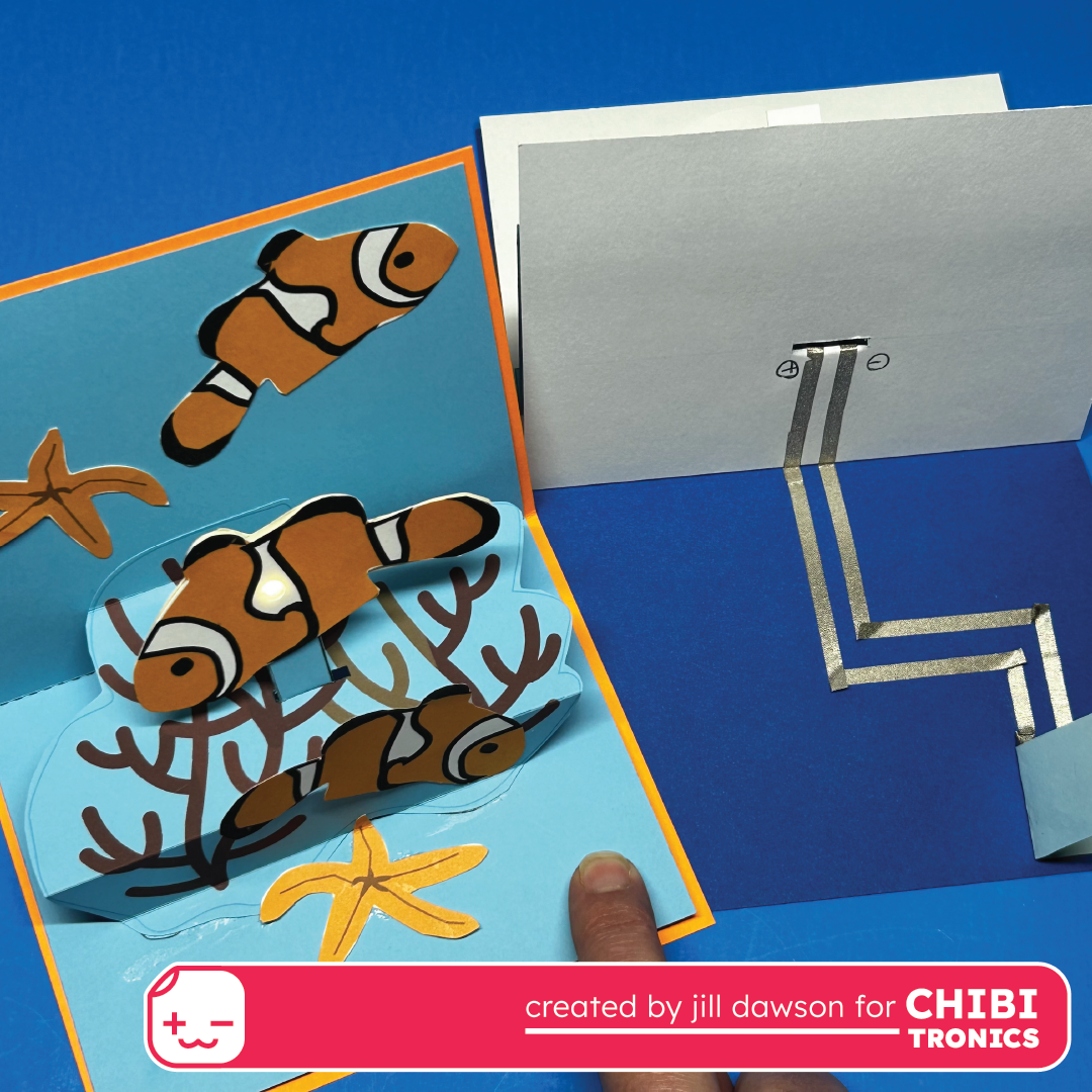 PopUpTober: Light-up, Slot & Joint Mechanism (featuring Chibitronics) | Chibitronics