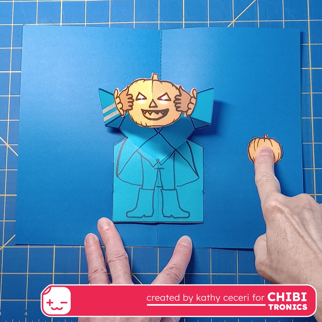 Pop-Up Headless Horseman Card with Chibitronics LED Stickers | Chibitronics