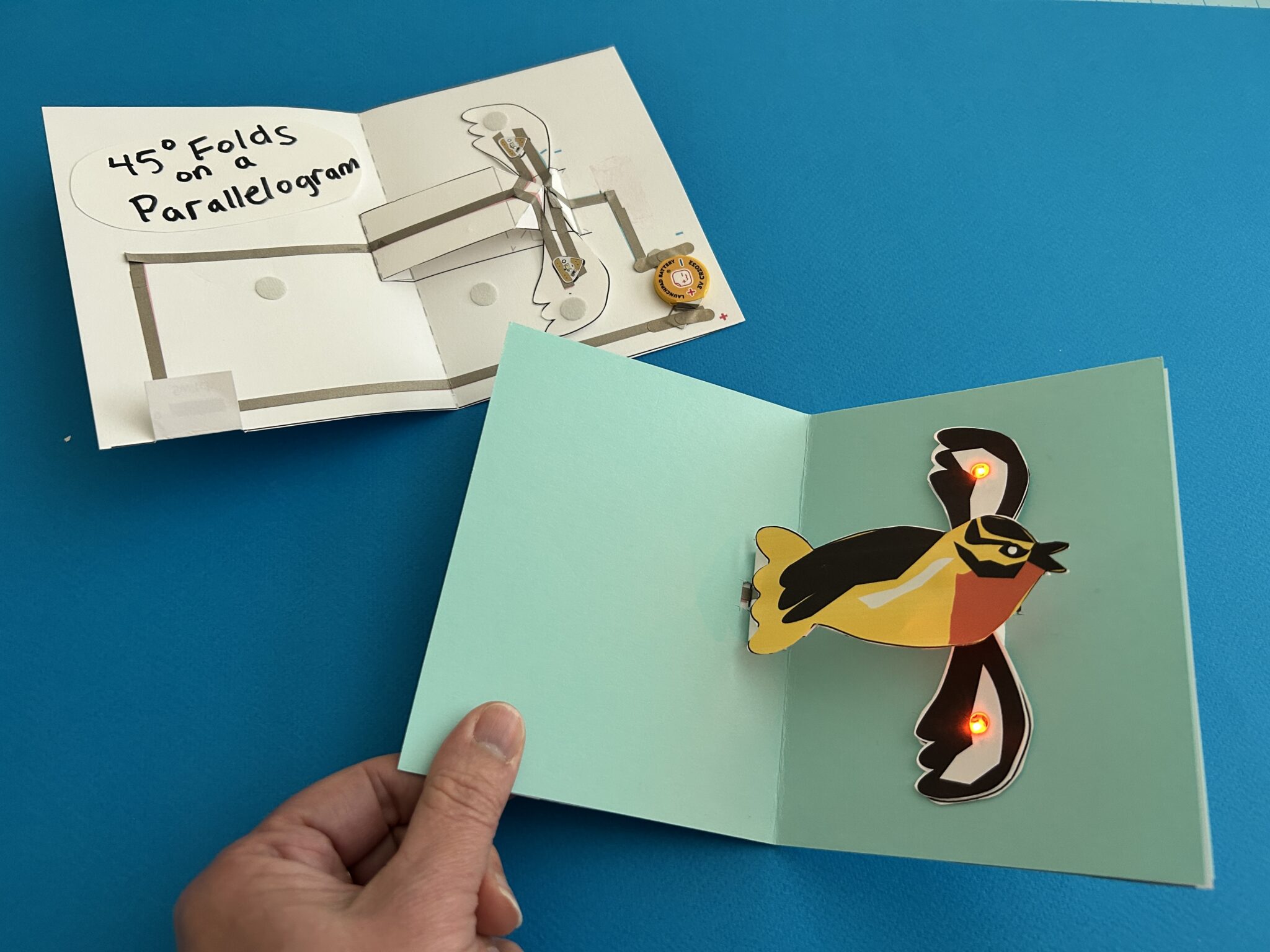 PopUpTober Tutorial: Light-Up Bird Made with 45° Folds on a ...