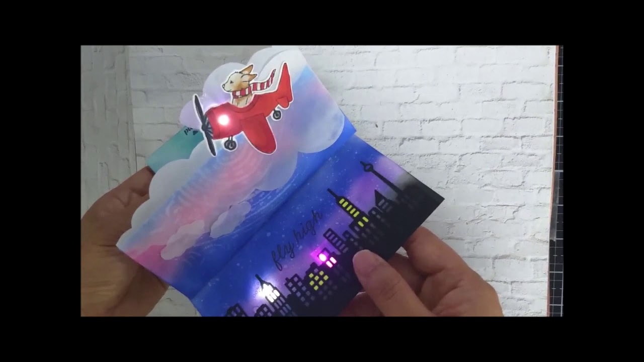 Fly High! Pop up card with light | Chibitronics
