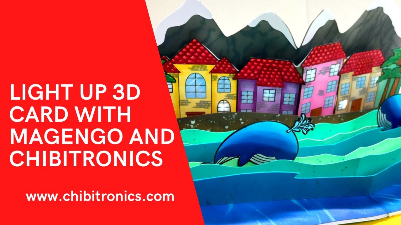 Light up 3D card with Magengo and Chibitronics products | Chibitronics