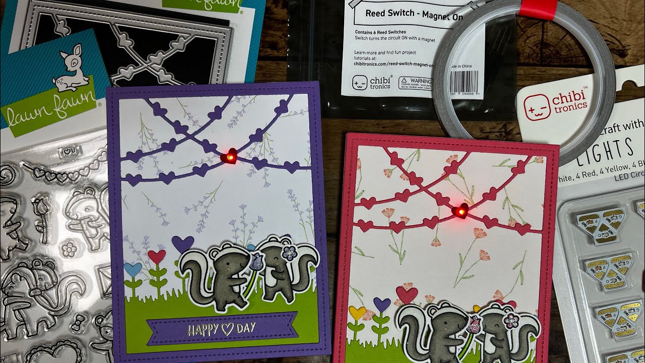 How to make light up skunk card with reed switch. | Chibitronics